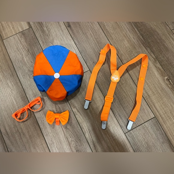 Costumes | Blippi Costume Hat Suspenders Glasses And Bow Tie | Poshmark